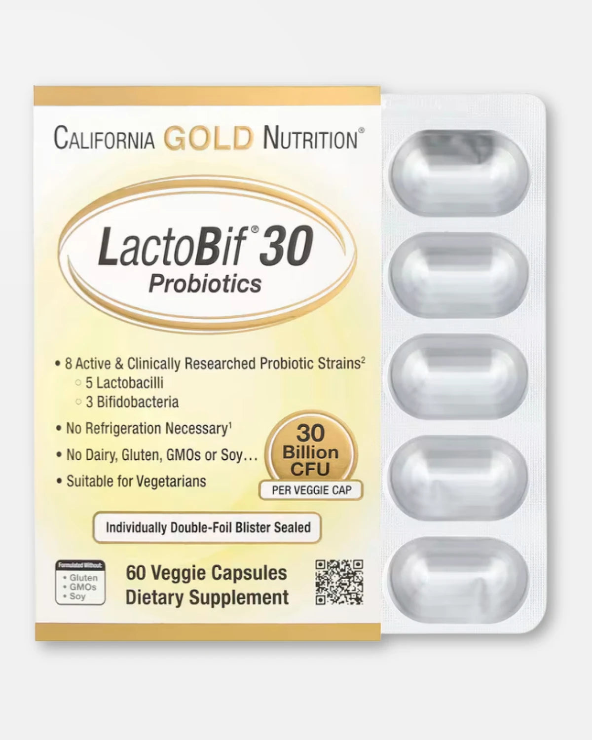 California Gold Nutrition LactoBif® 30 Probiotika | biohack.no