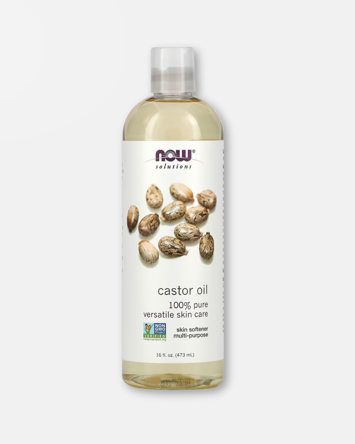 NOW Solutions Castor Oil – 100% ren kaldpresset ricinusolje – 473 ml